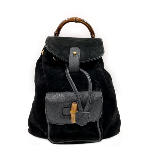 Gucci | Bags | Gucci Mini Bamboo Backpack Black | Poshmark